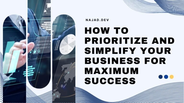How to Prioritize and Simplify Your Business for Maximum Success - Najad.dev